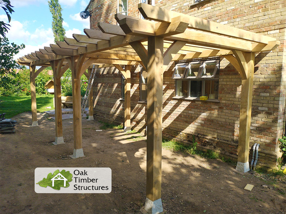 Oak Pergolas made bespoke to your Design